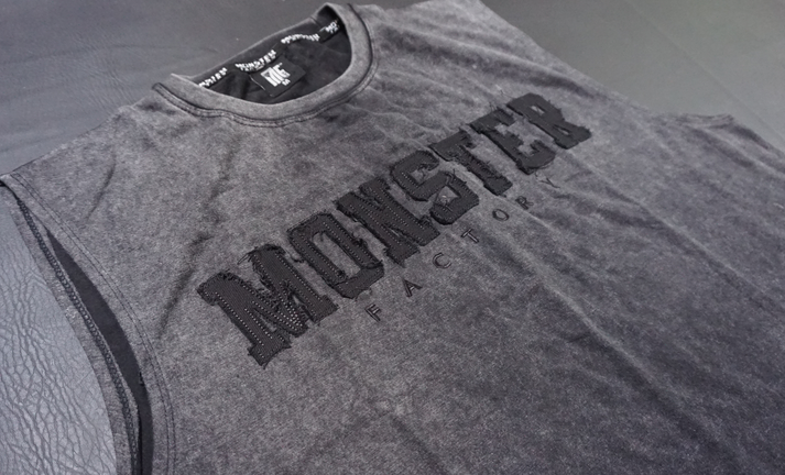 Distressed Rag logo Oversized sleeveless tee – Monster Factory