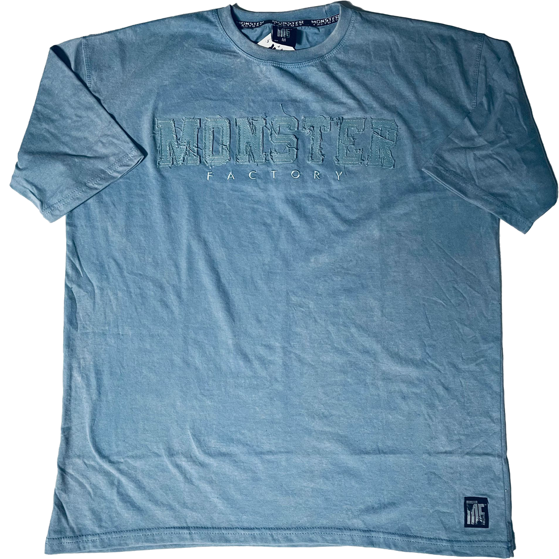 Distressed Rag logo Oversized Tee – Monster Factory